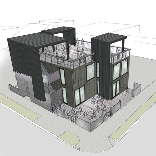 Mixed-Use Commercial Shipping Container